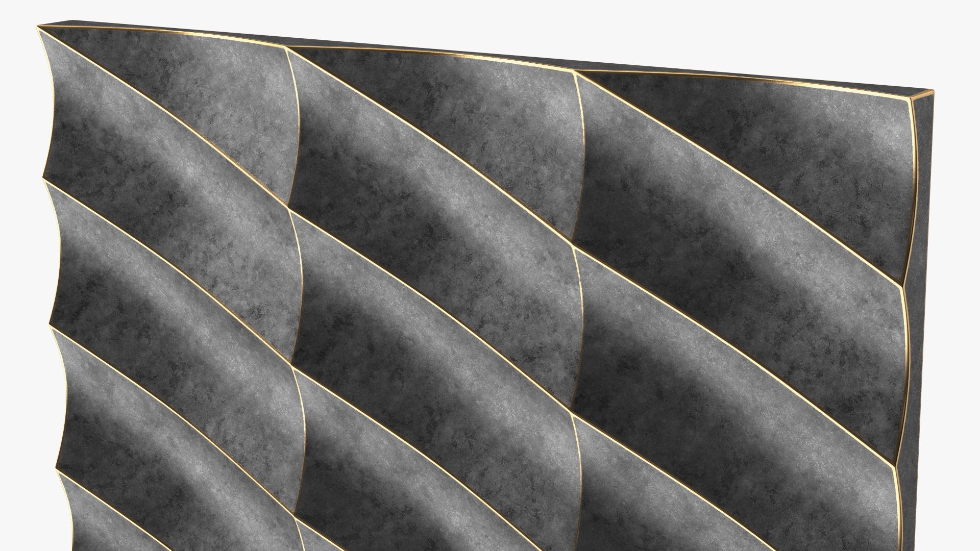 3D Wall Panel Half Pipe Metal 3D - TurboSquid 1907960