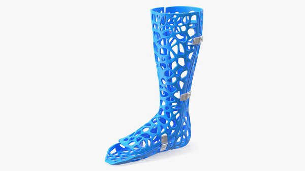 3D-Printed Orthopedic Cast Leg Blue 3D - TurboSquid 1900342