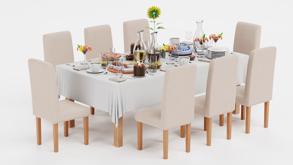 Party Table 3D - TurboSquid 1962089