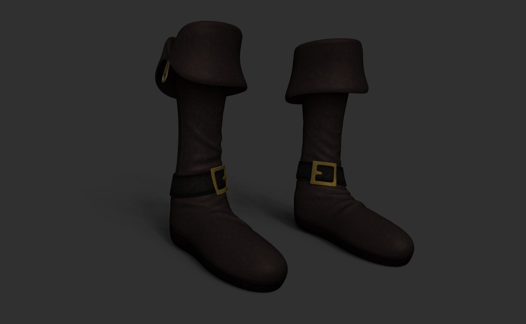 3D Long Boots Witches Pirates - TurboSquid 1549937