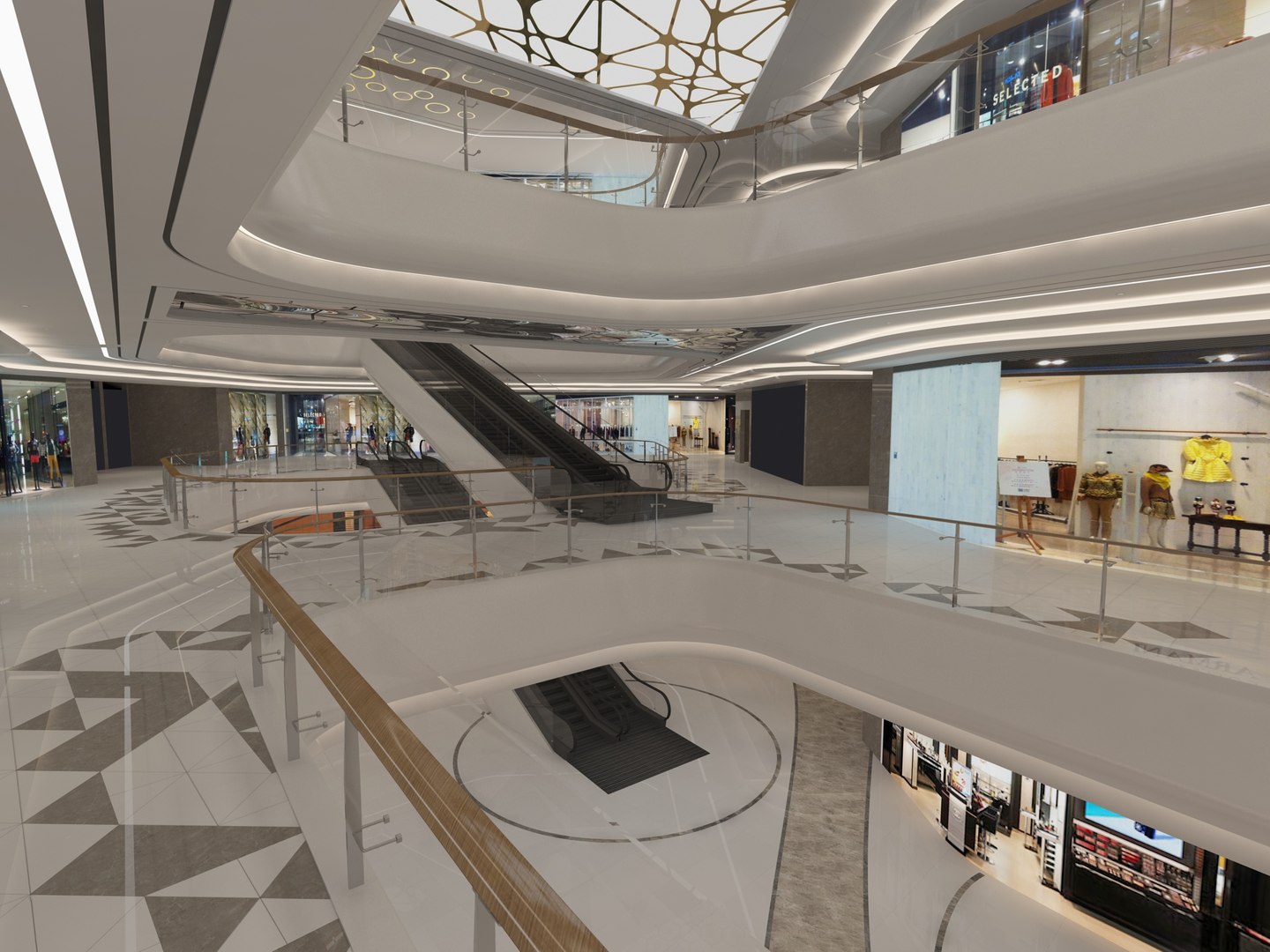 3D Shopping Mall 5 Model - TurboSquid 2049595