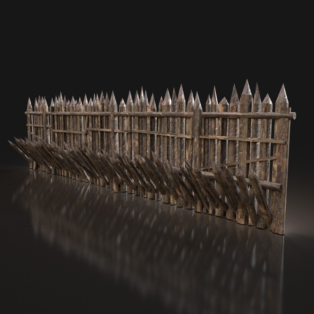 Wooden Palisade Walls 3D - TurboSquid 1491048