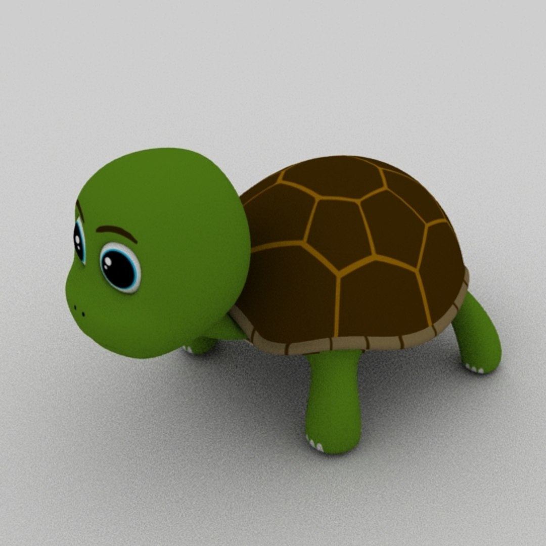 3D Turtle Cartoon - TurboSquid 1325593