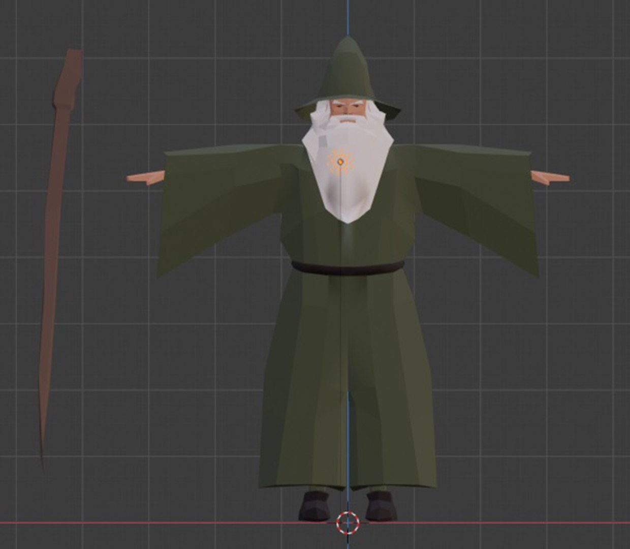 3D Wizard Model Fbx With Wizard Stick Low-poly - TurboSquid 1848694