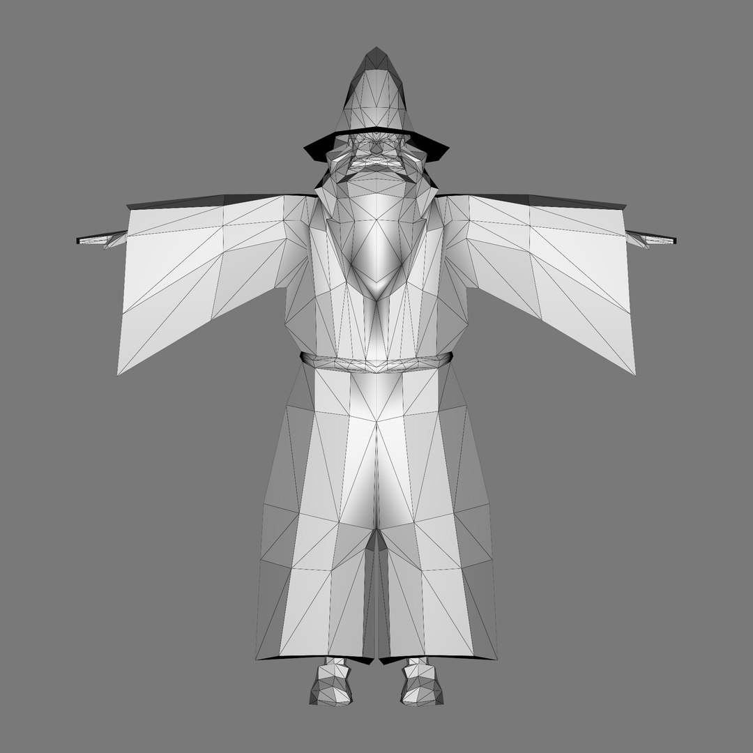 3D Wizard Model Fbx With Wizard Stick Low-poly - TurboSquid 1848694
