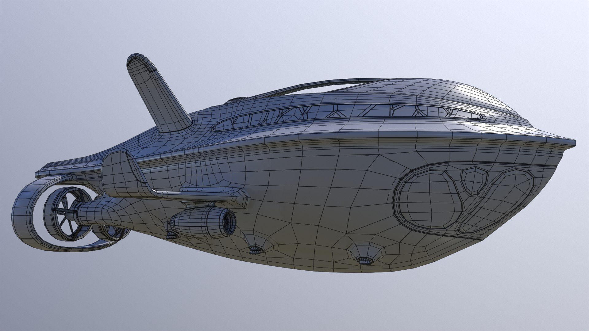 3D Airship Futuristic Model - TurboSquid 2148565