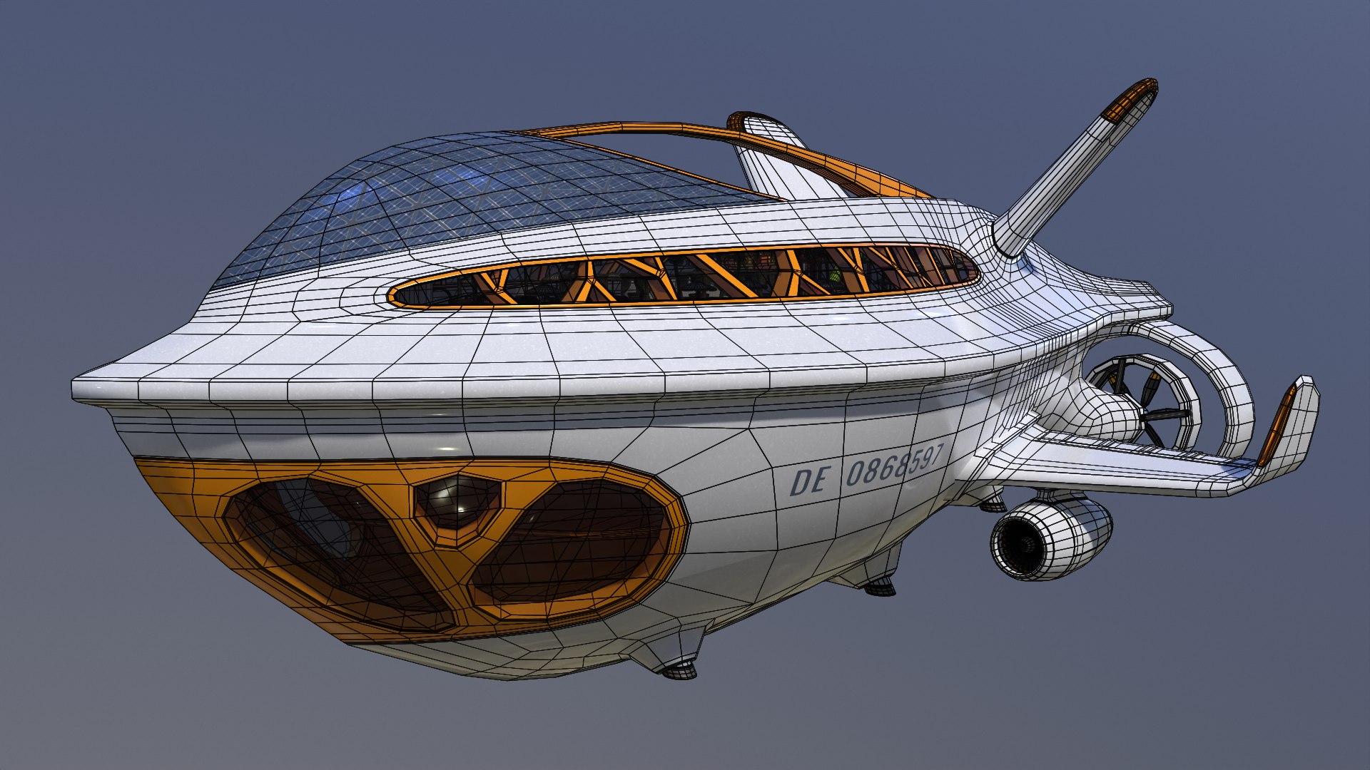 3D Airship Futuristic Model - TurboSquid 2148565