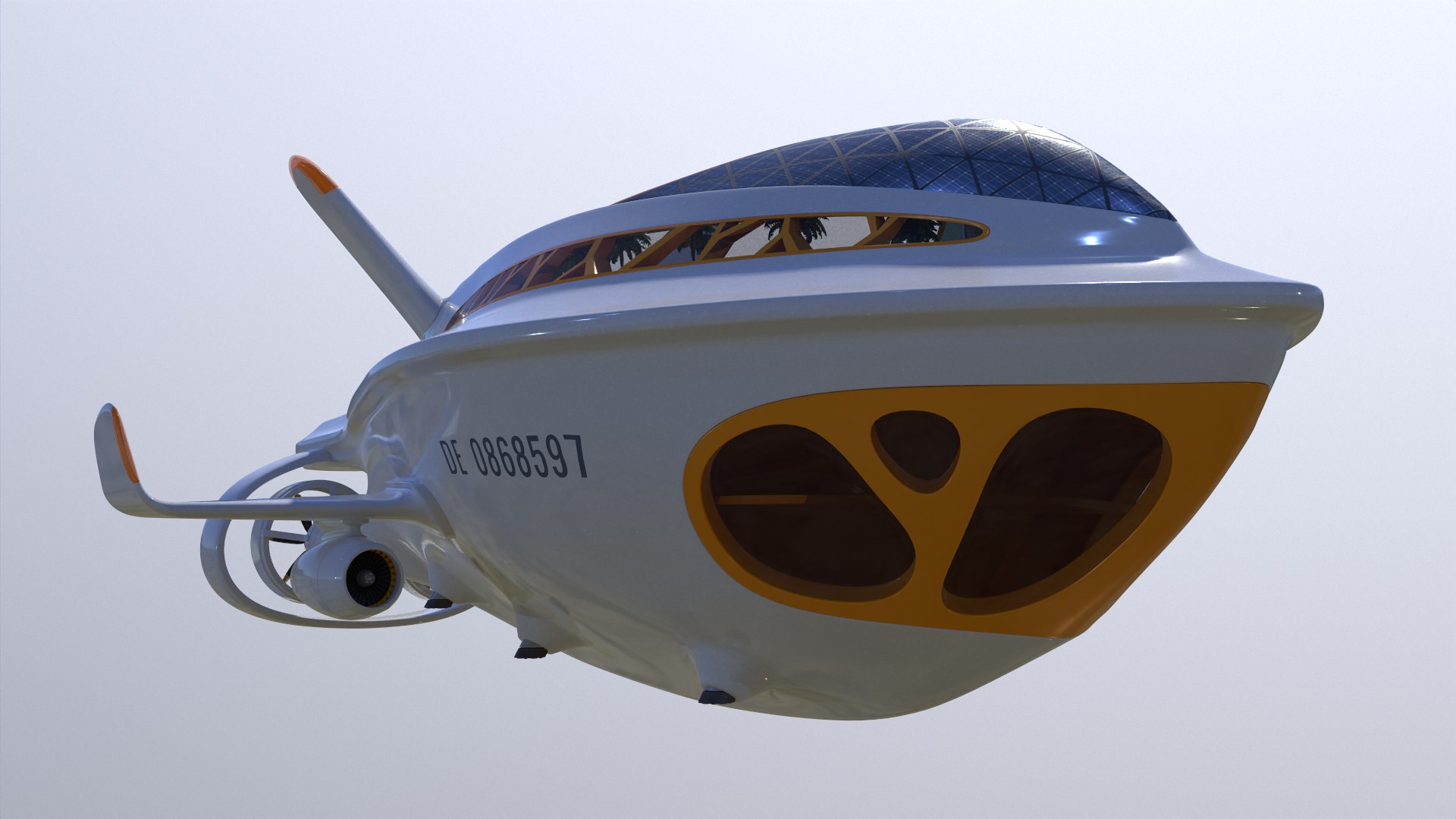 3D Airship Futuristic Model - TurboSquid 2148565