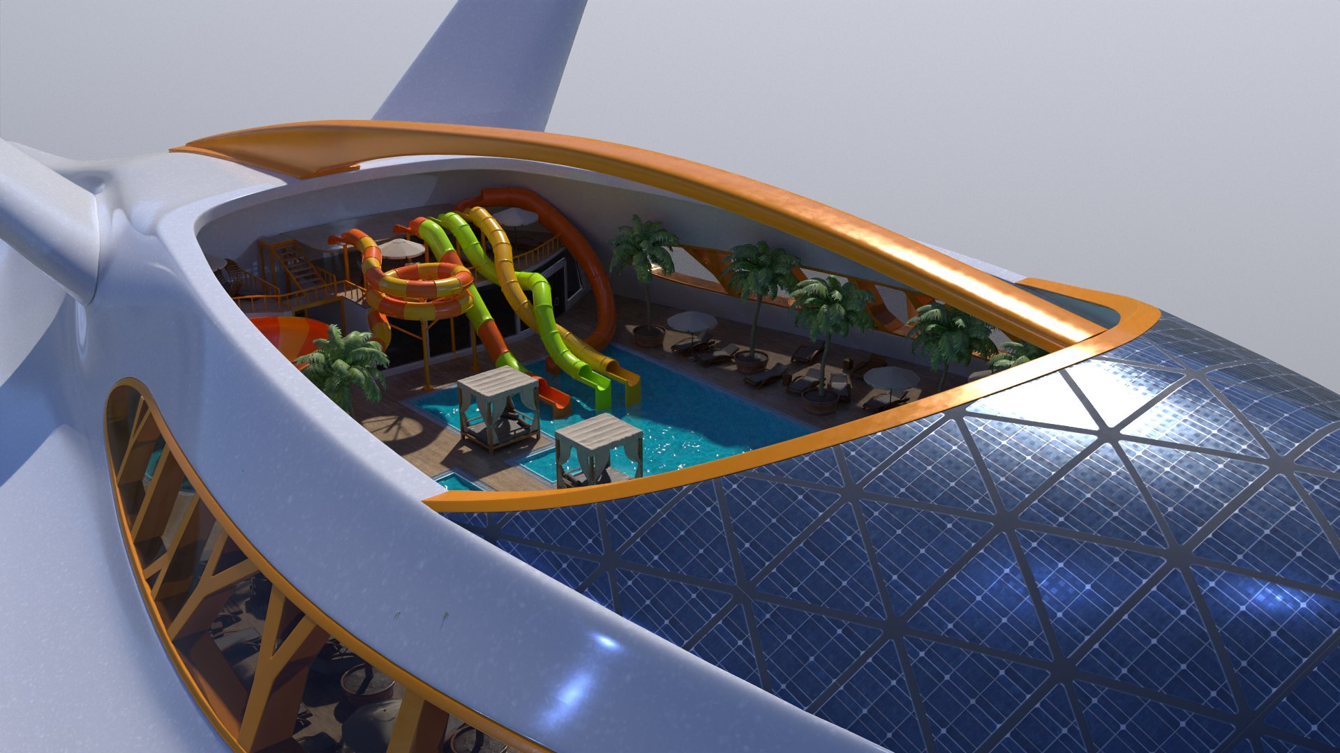 3D Airship Futuristic Model - TurboSquid 2148565