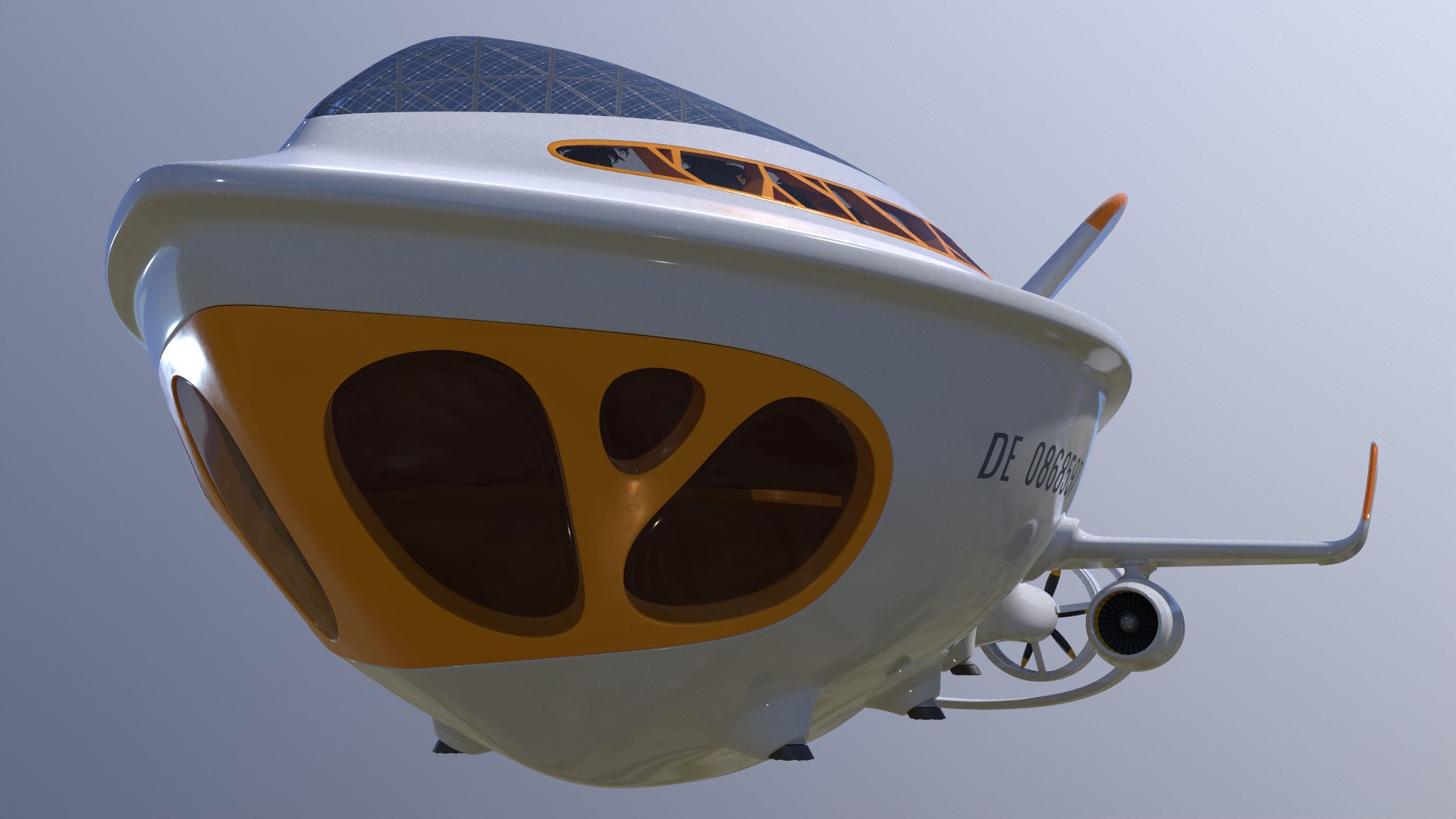 3D Airship Futuristic Model - TurboSquid 2148565