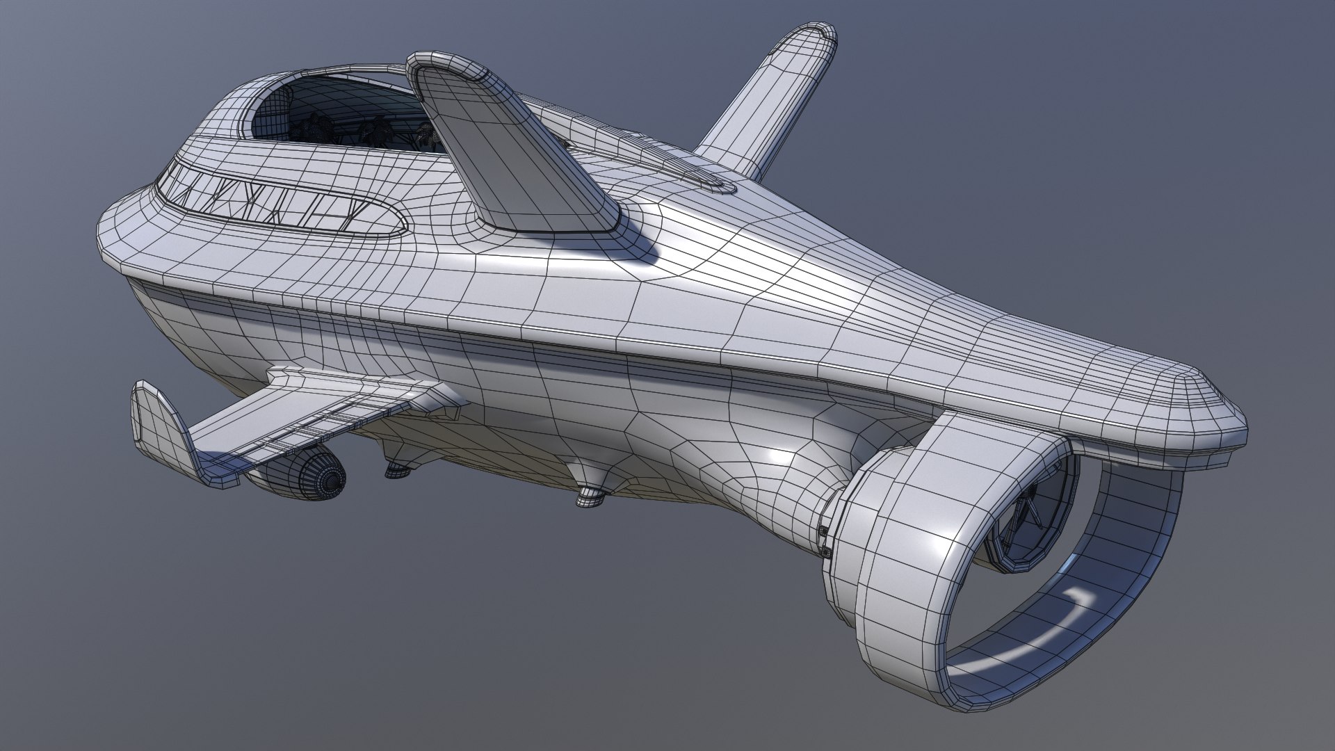 3D Airship Futuristic Model - TurboSquid 2148565