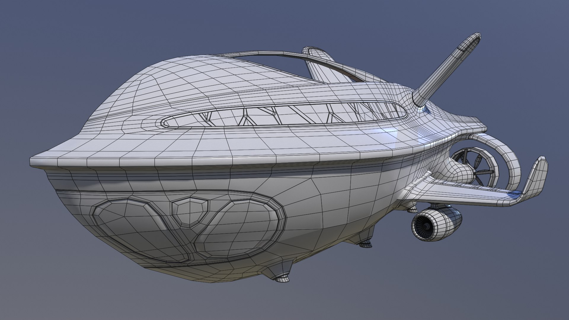 3D Airship Futuristic Model - TurboSquid 2148565