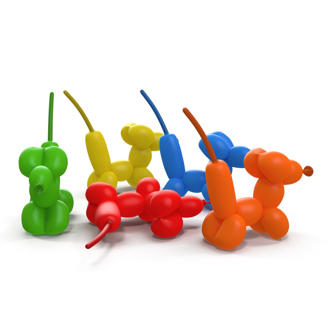 3d balloon mouses set