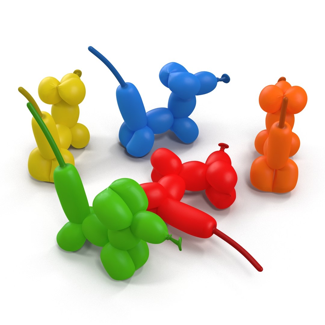 3d balloon mouses set