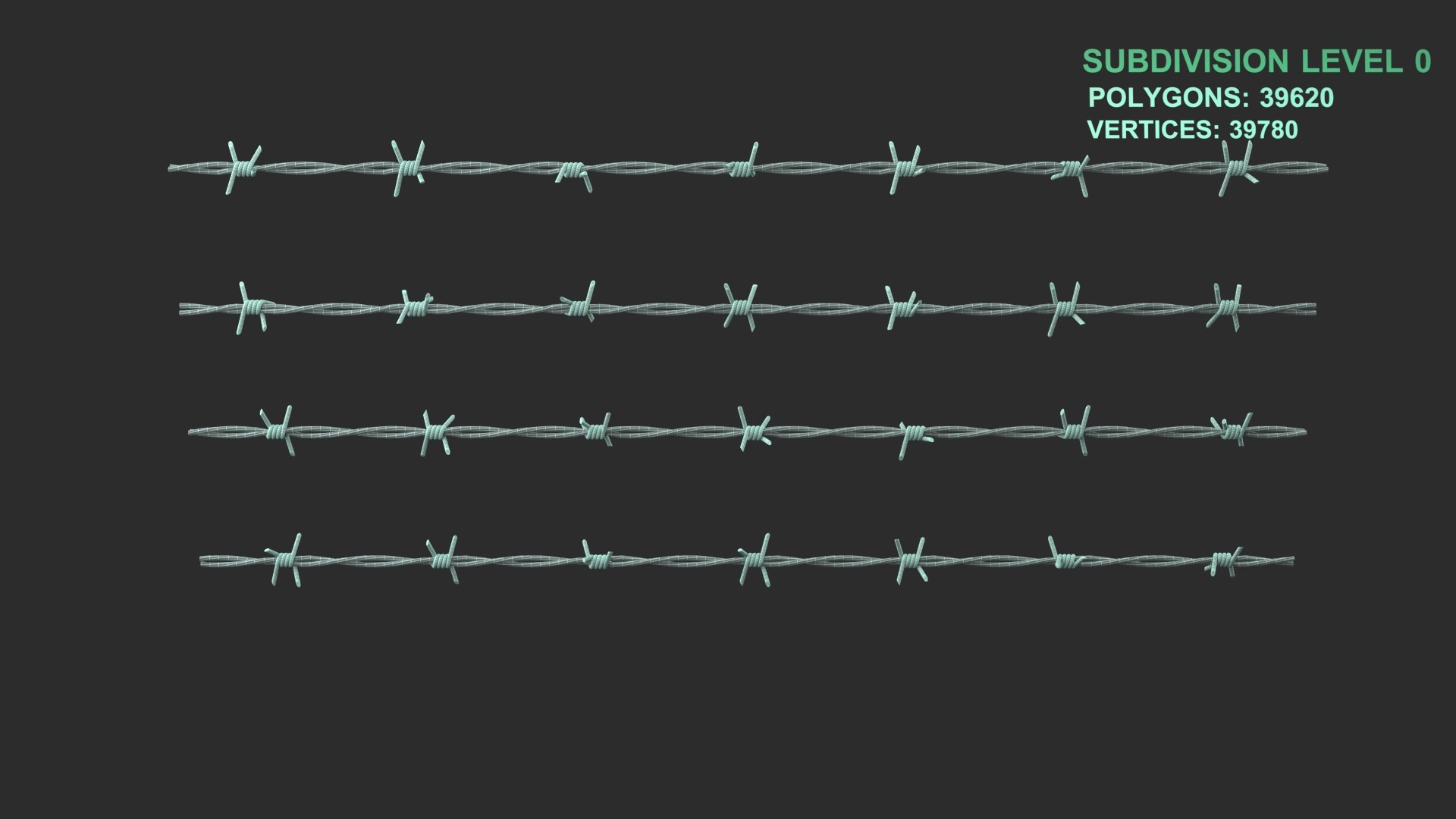 Barbed Wire 3D Model - TurboSquid 2316806