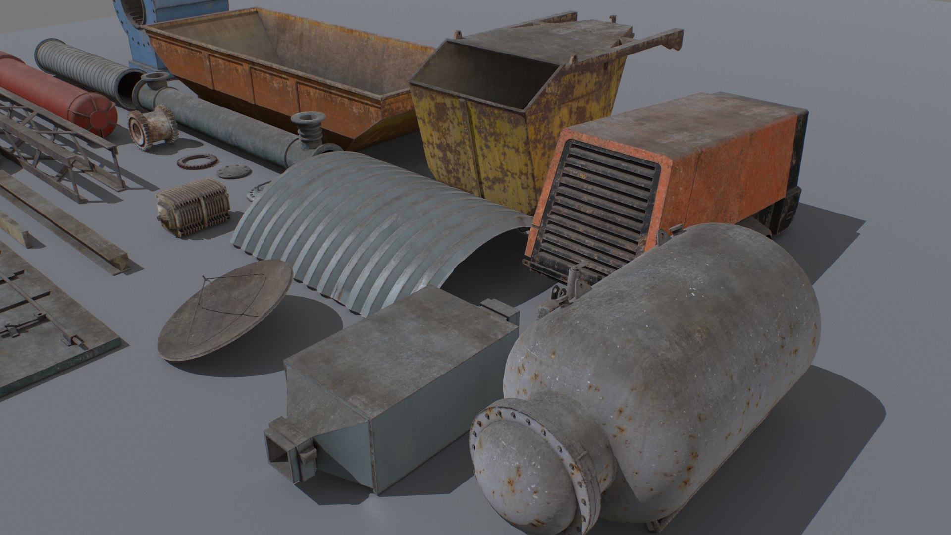 Old Industrial Props Pack 2 3D model - TurboSquid 1797631
