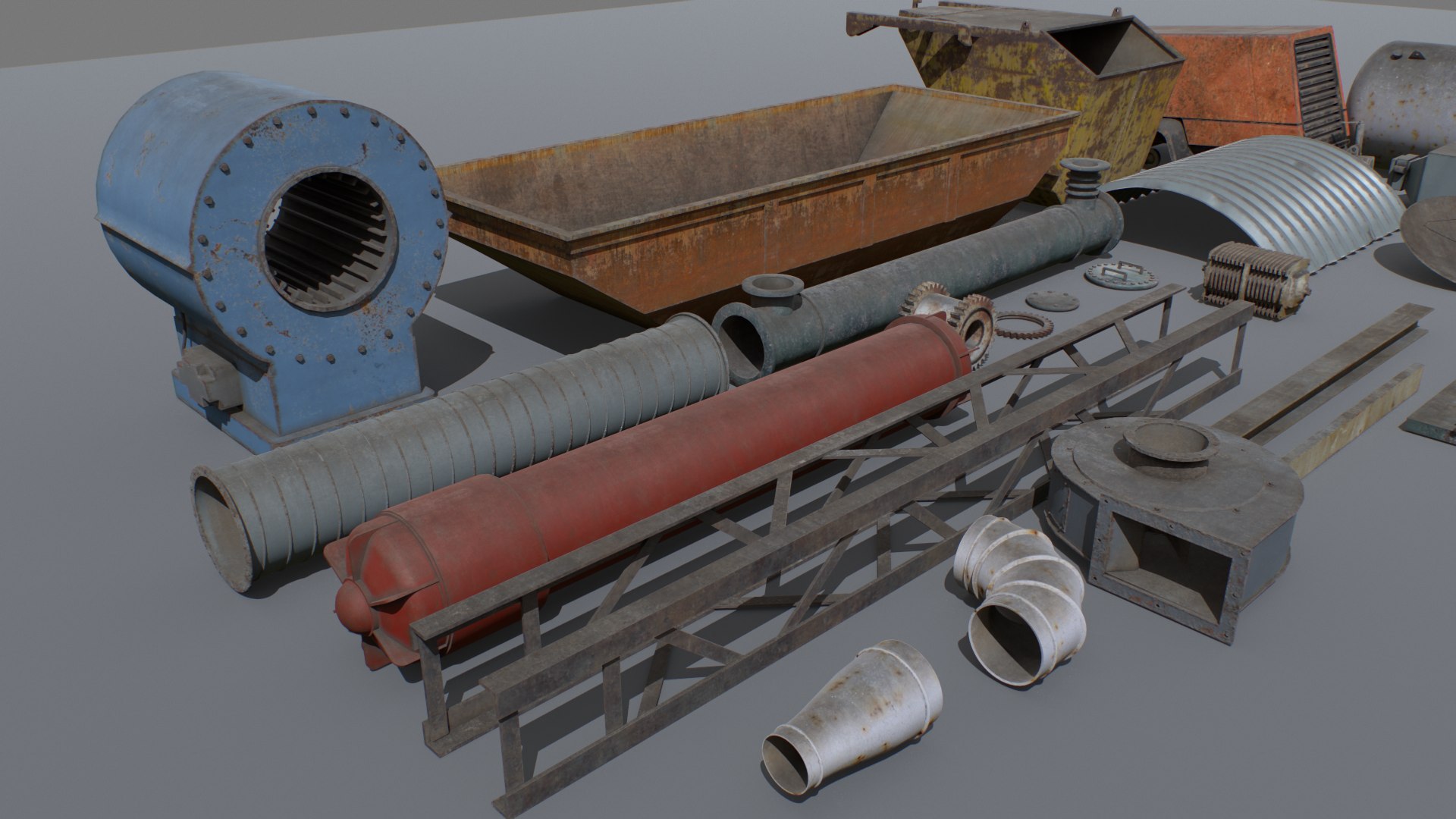 Old Industrial Props Pack 2 3D model - TurboSquid 1797631