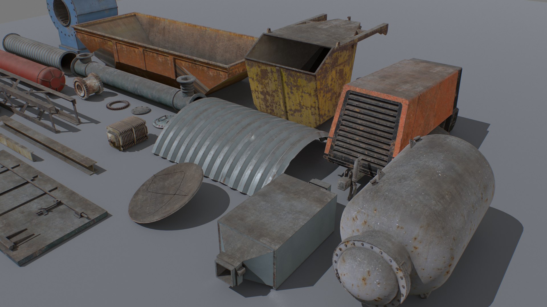 Old Industrial Props Pack 2 3D model - TurboSquid 1797631