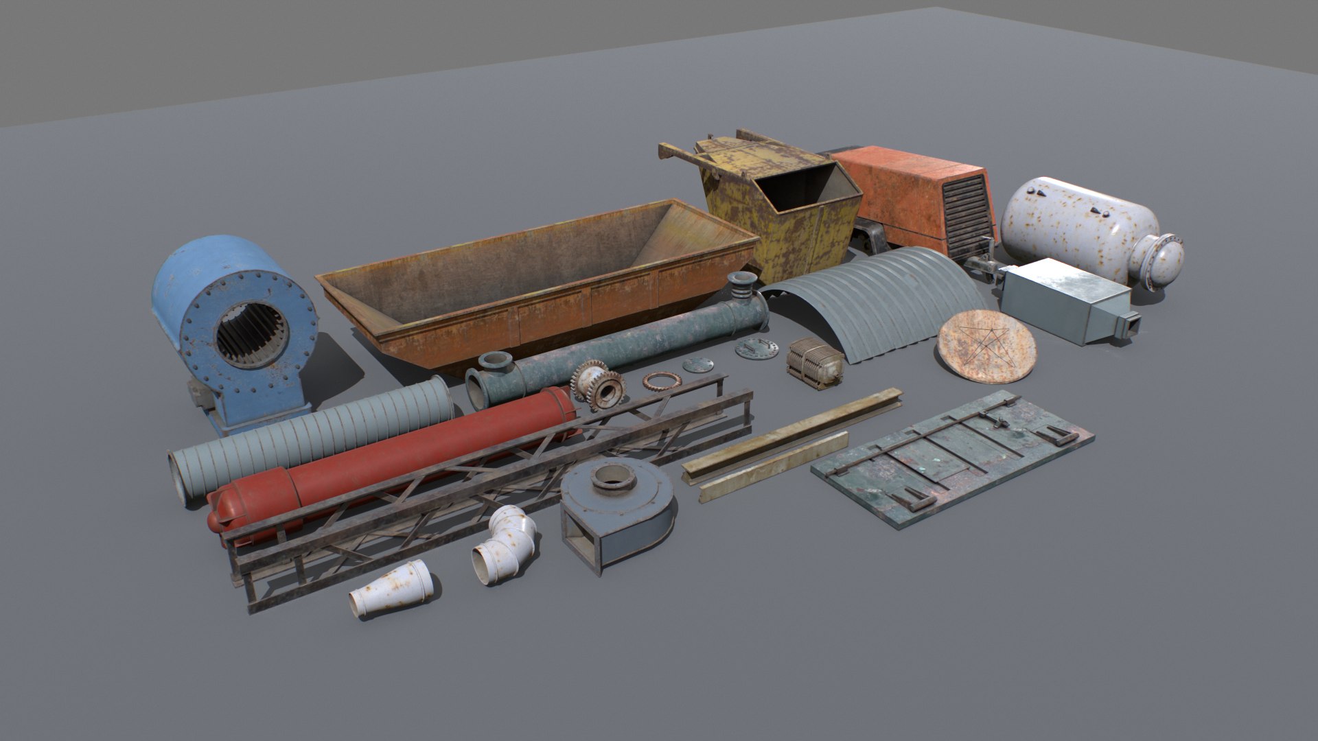 Old Industrial Props Pack 2 3D model - TurboSquid 1797631