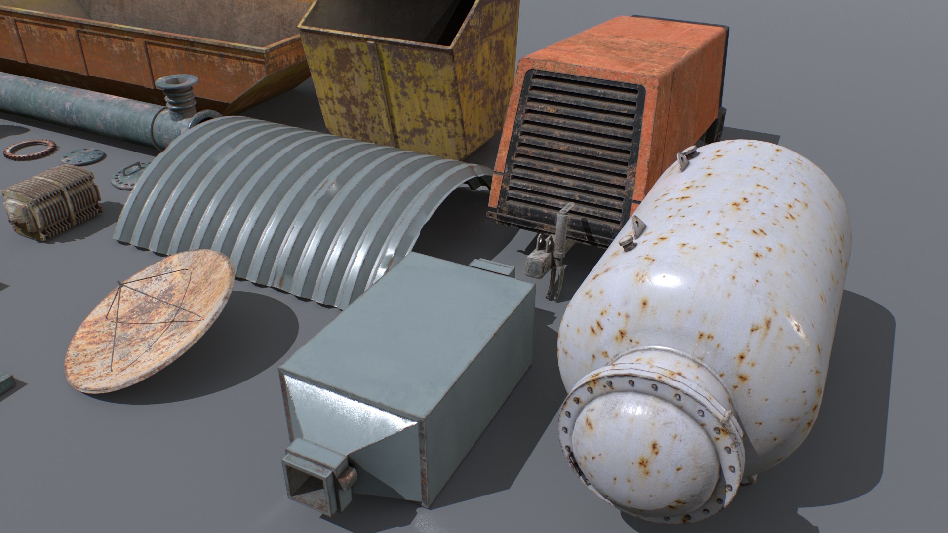 Old Industrial Props Pack 2 3D model - TurboSquid 1797631