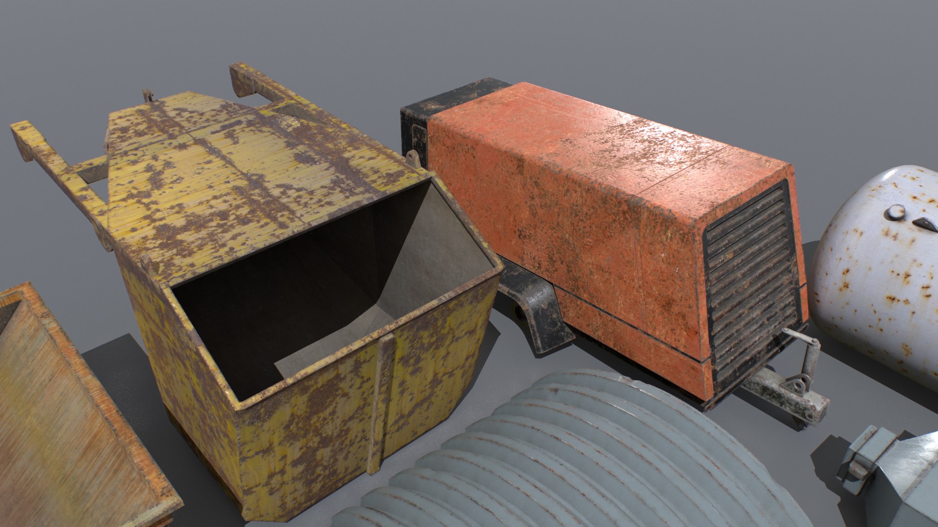 Old Industrial Props Pack 2 3D model - TurboSquid 1797631