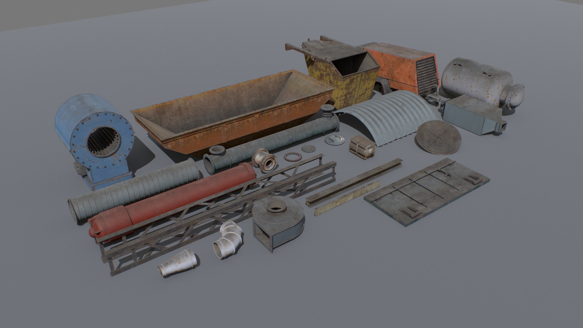 Old Industrial Props Pack 2 3D model - TurboSquid 1797631