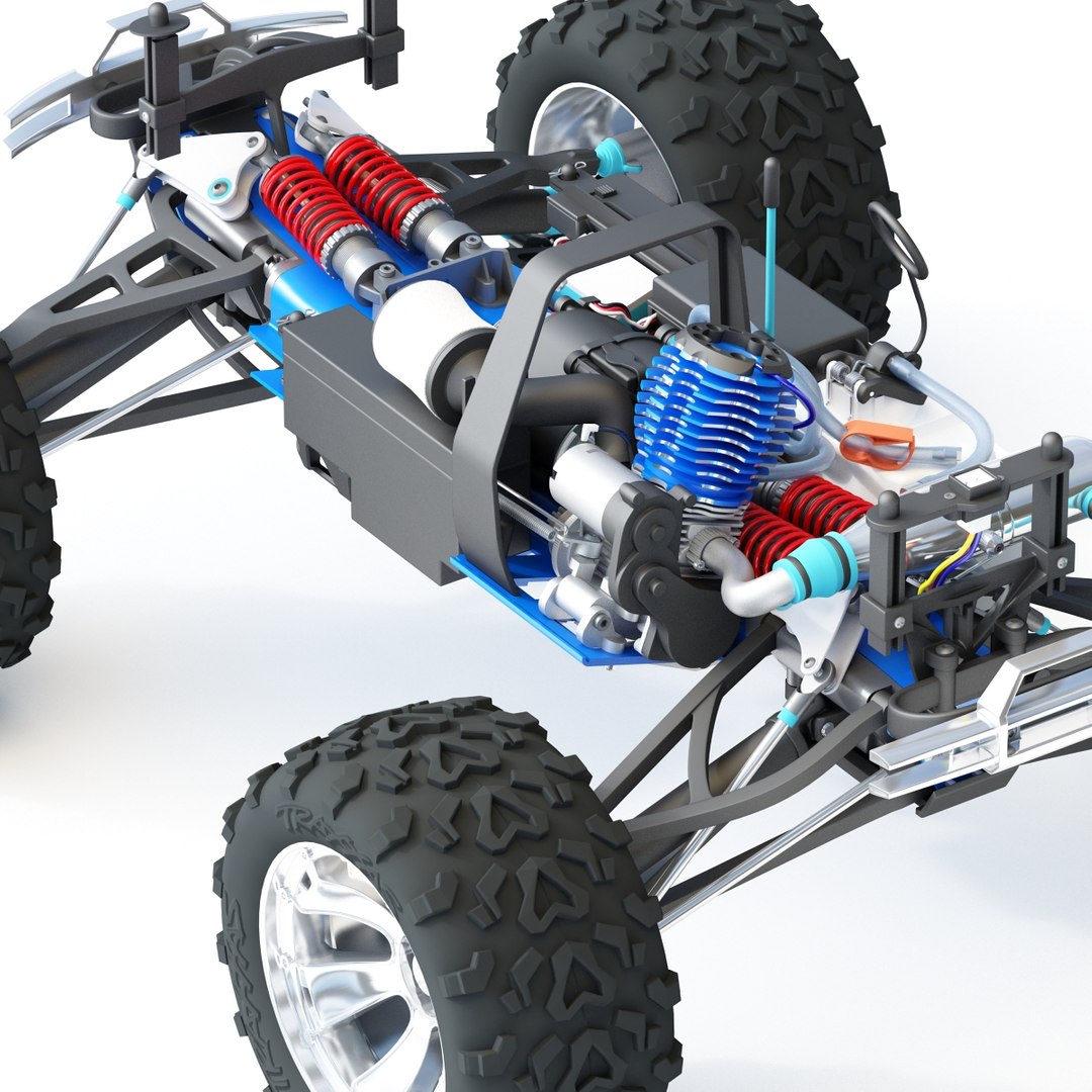 3d rigged car rc model