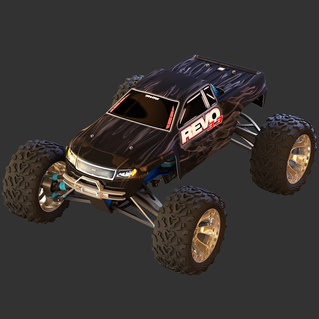 3d rigged car rc model
