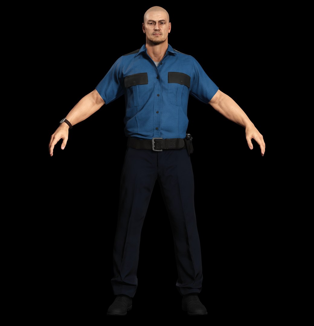 Guard Prison Police 3D Model - TurboSquid 2069556