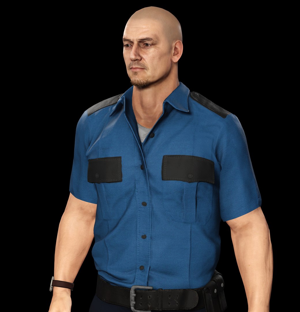 Guard Prison Police 3D Model - TurboSquid 2069556