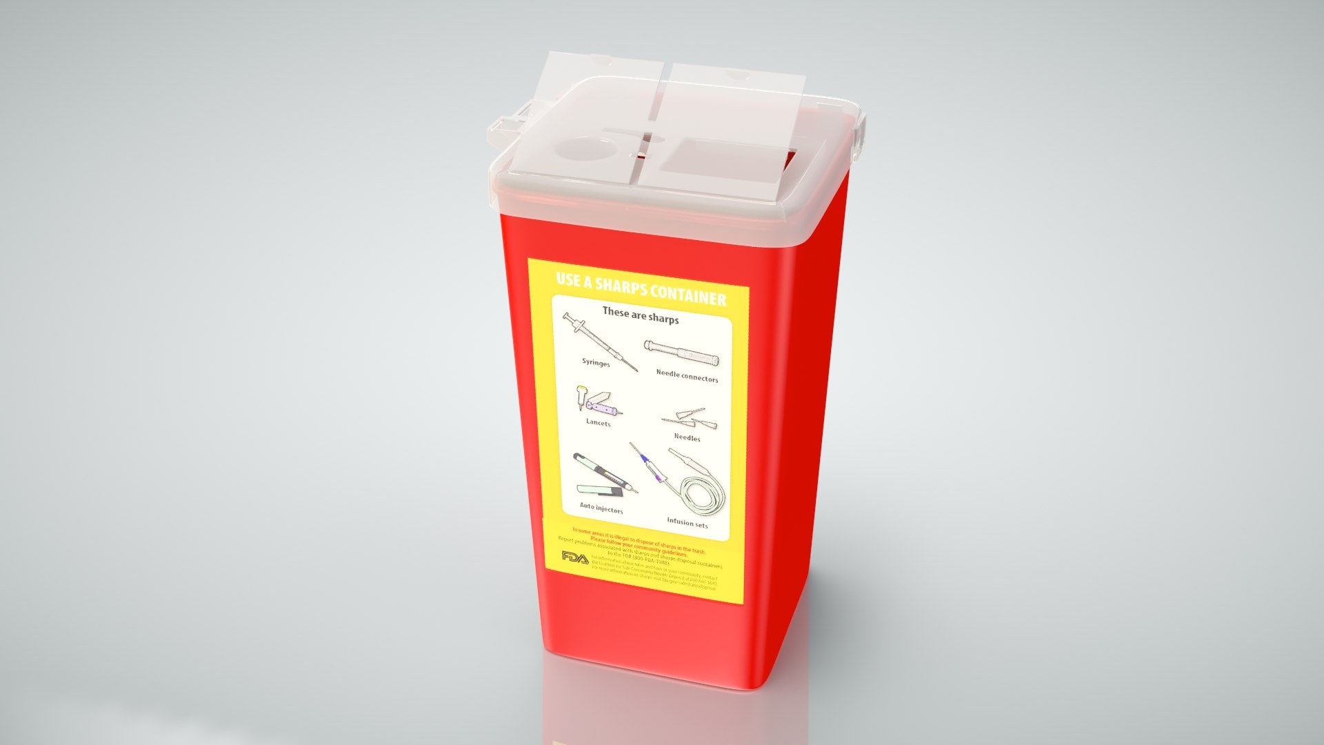 3D Medical Sharps Bin Model - TurboSquid 1708523