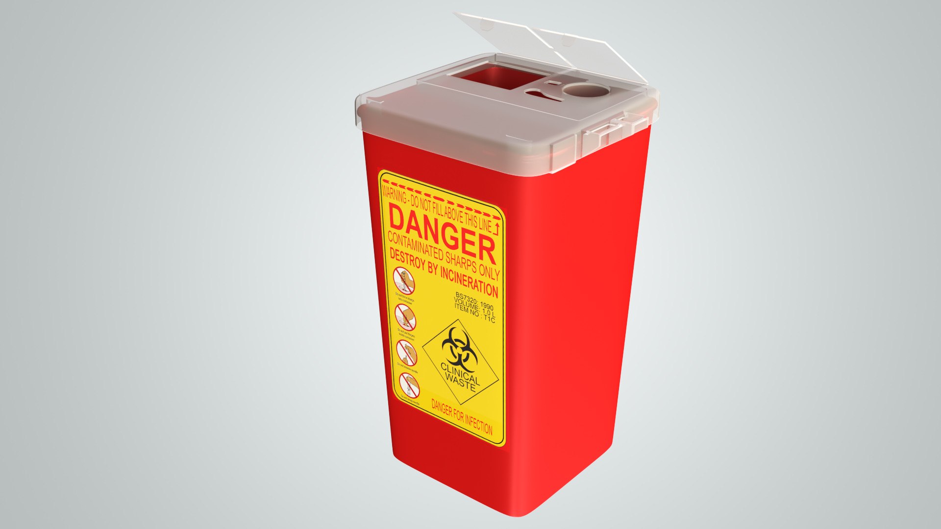 3D medical sharps bin model - TurboSquid 1708523