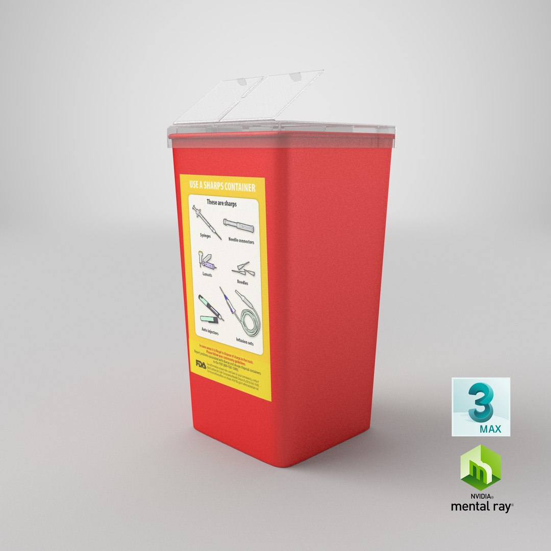 3D medical sharps bin model - TurboSquid 1708523