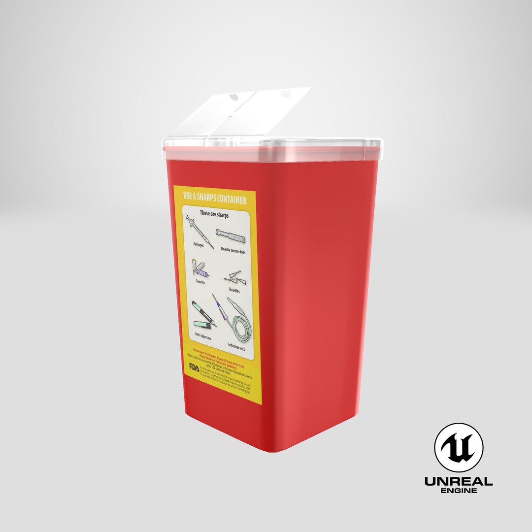 3D medical sharps bin model - TurboSquid 1708523