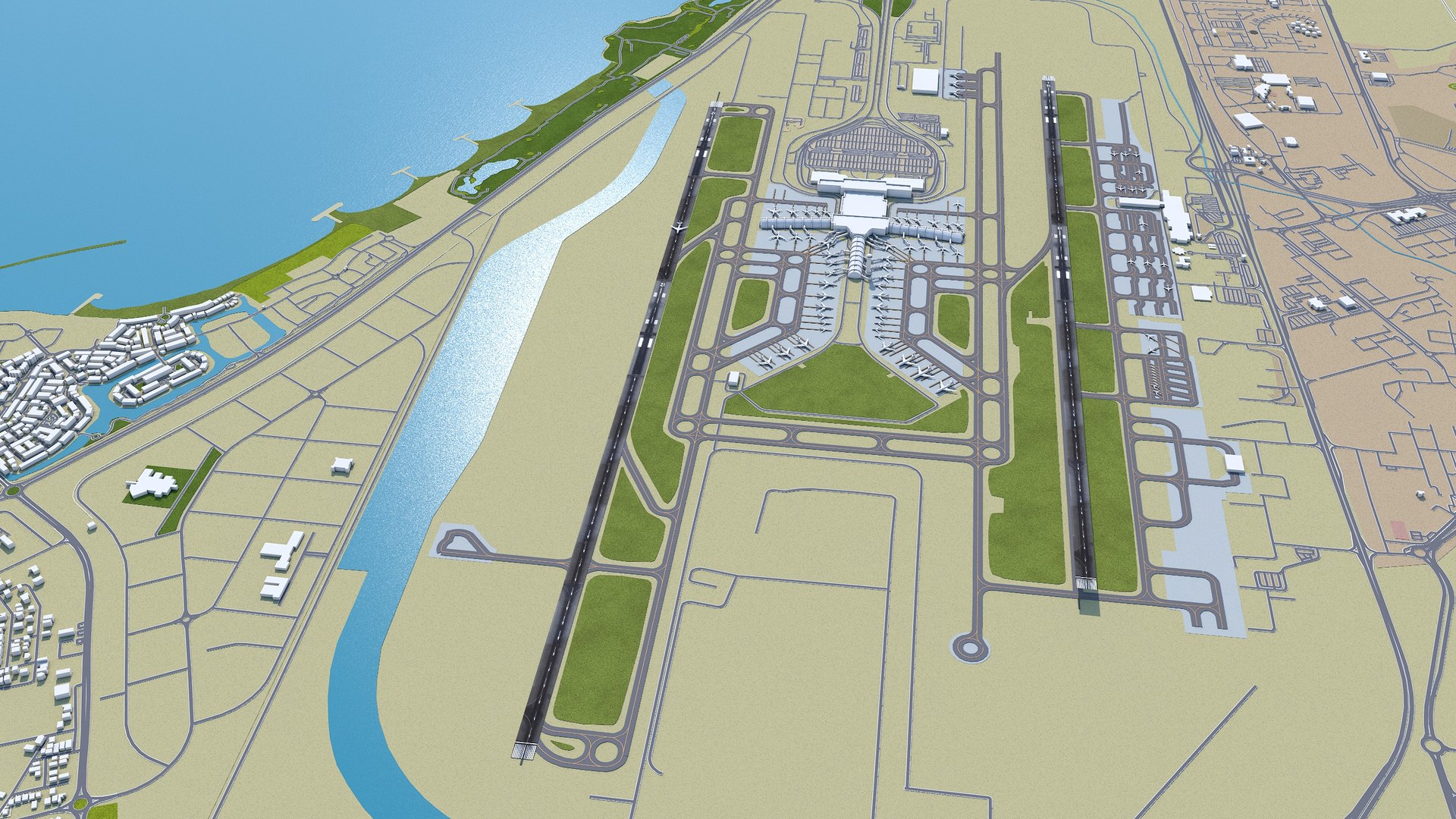 3D Muscat Airport - TurboSquid 2005514