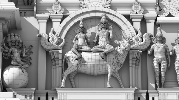 Hindu Temple 3D model - TurboSquid 1757356