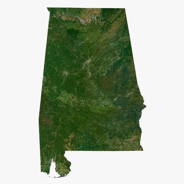 Alabama State Terrain Map 3D 모델 - TurboSquid 2083376