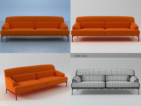 3D 2-seater sofa - TurboSquid 1173751