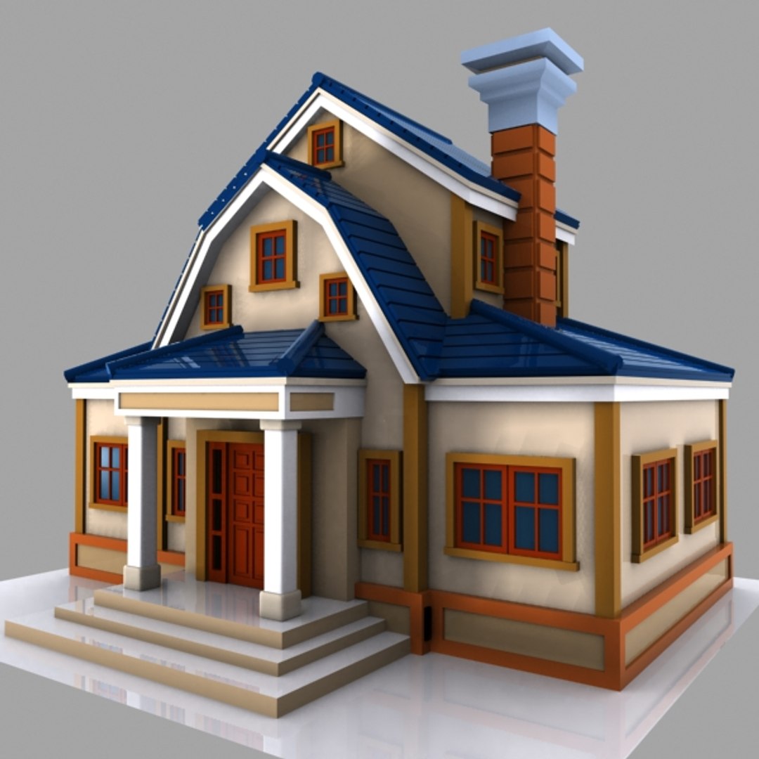 3d Cartoon House Toon Model