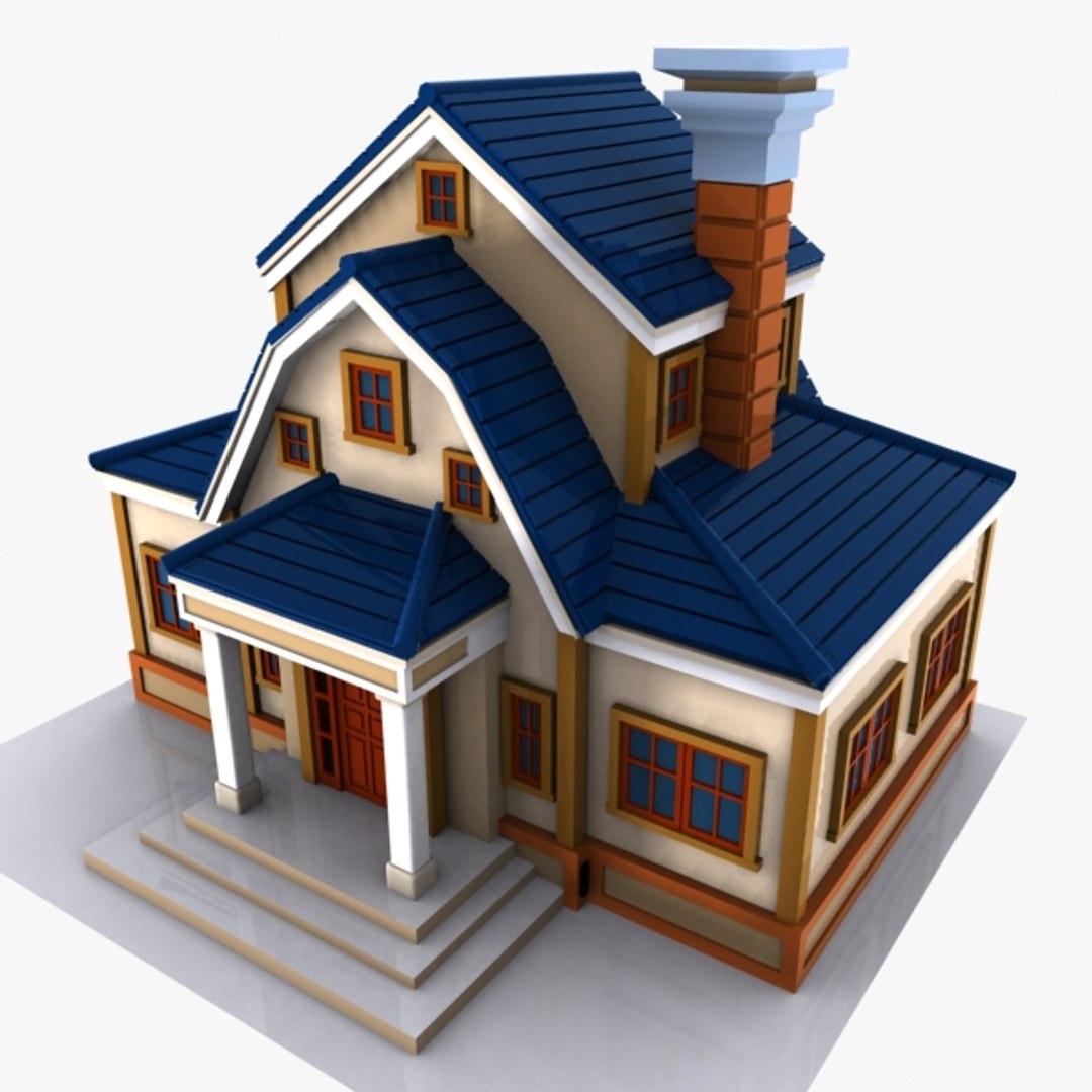 3d Cartoon House Toon Model