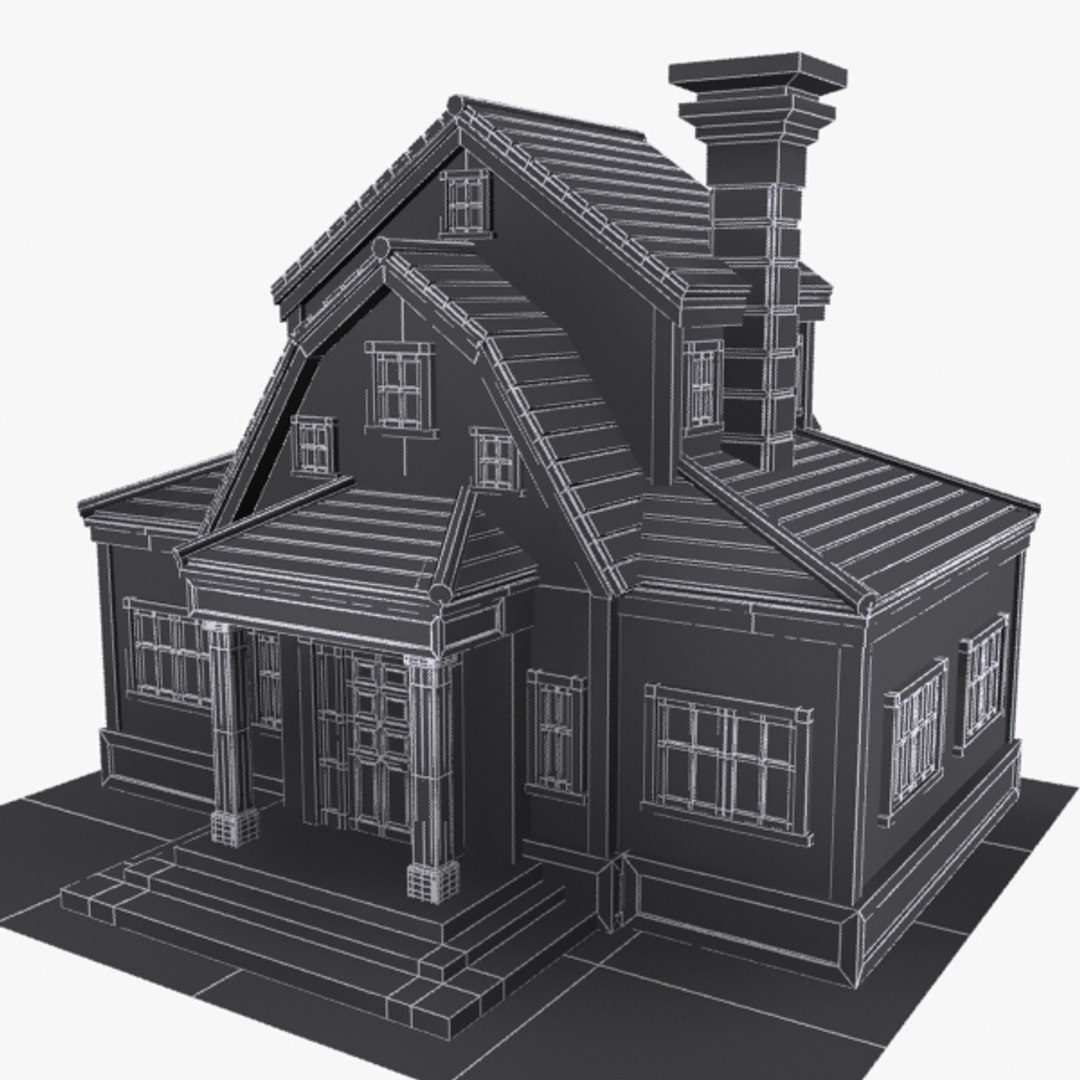 3d Cartoon House Toon Model