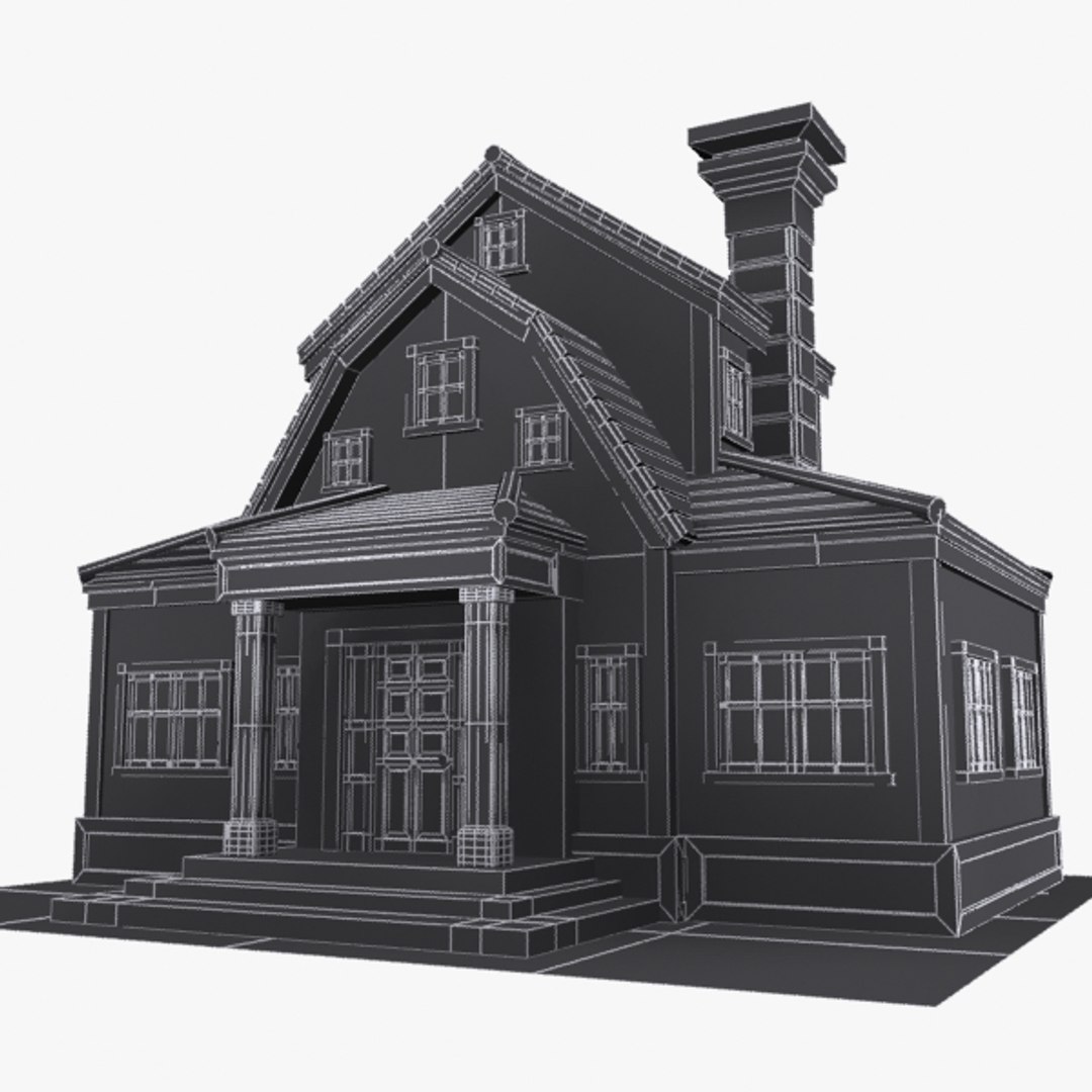 3d Cartoon House Toon Model