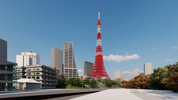 modelo 3d Tokyo Tower realistic model - TurboSquid 1971694