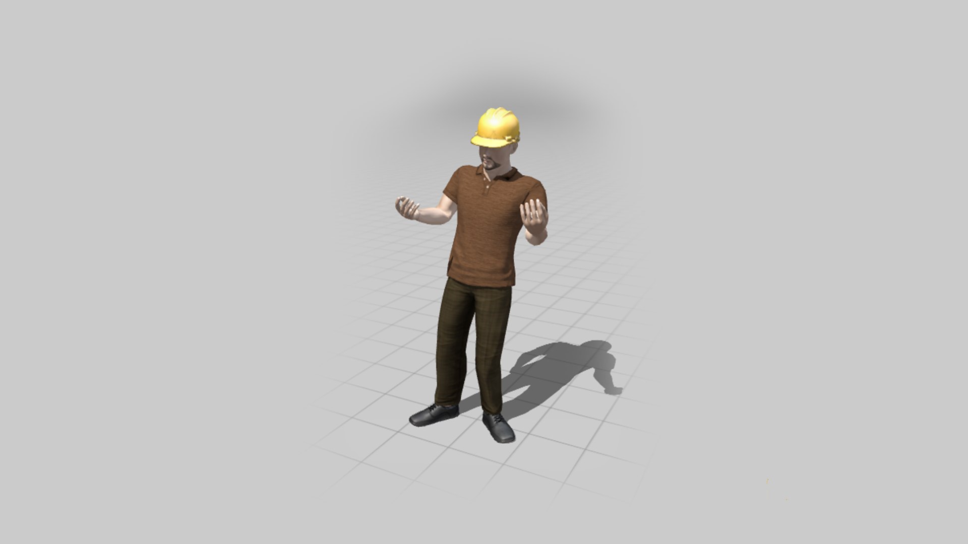 3D Engineer Man With Hat Model - TurboSquid 1901747