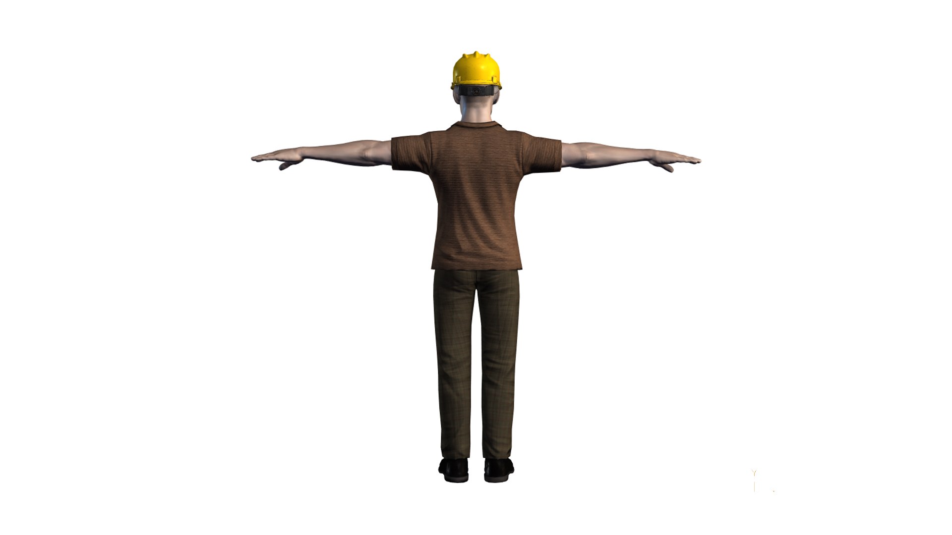 3D Engineer Man With Hat Model - TurboSquid 1901747