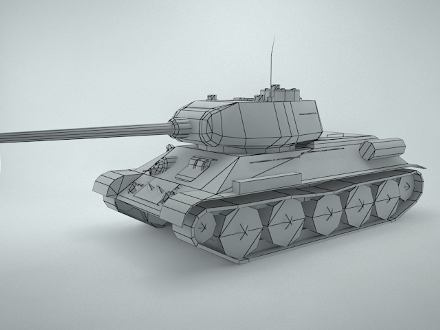 3d Model T-34 Tank