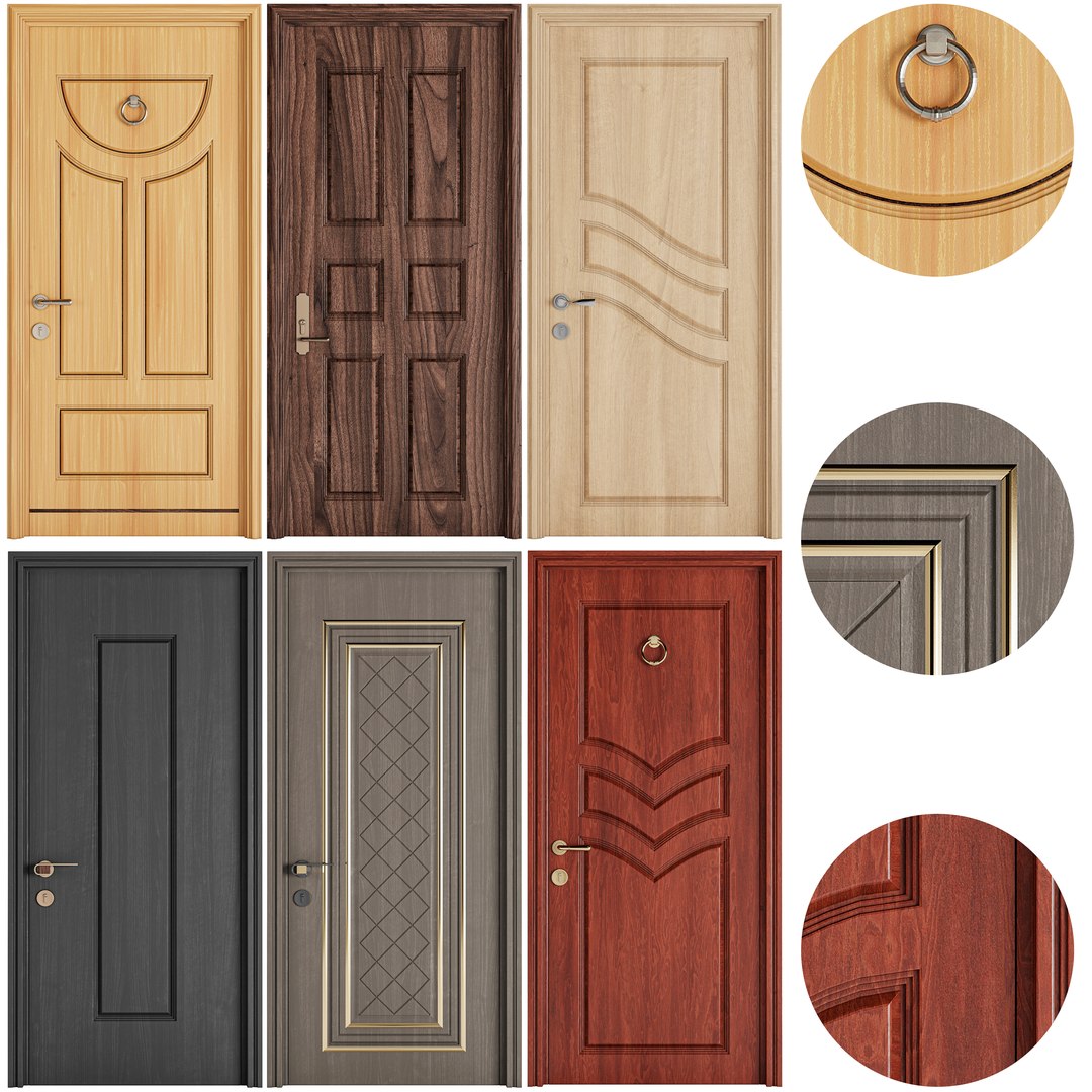 Free 3D Model Set Classic Door 09 - TurboSquid 2112078
