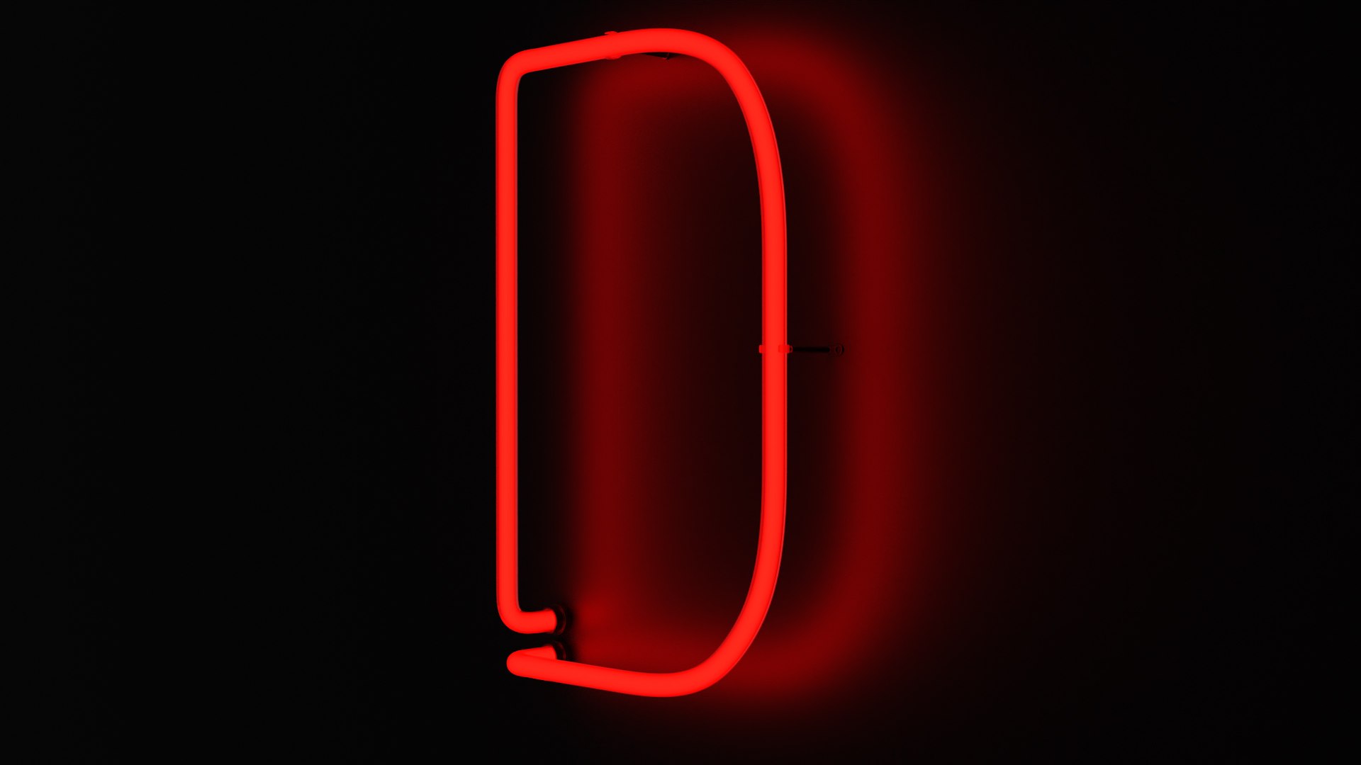 Neon Red Alphabet D 3D - TurboSquid 2139785