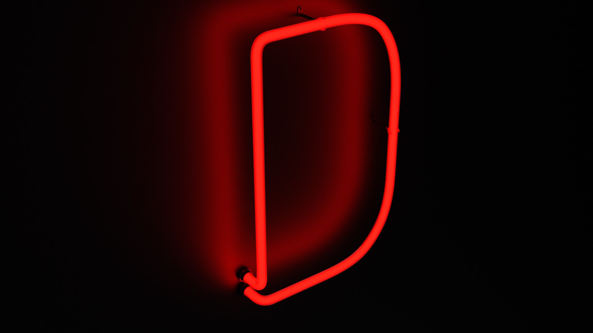 Neon Red Alphabet D 3D - TurboSquid 2139785