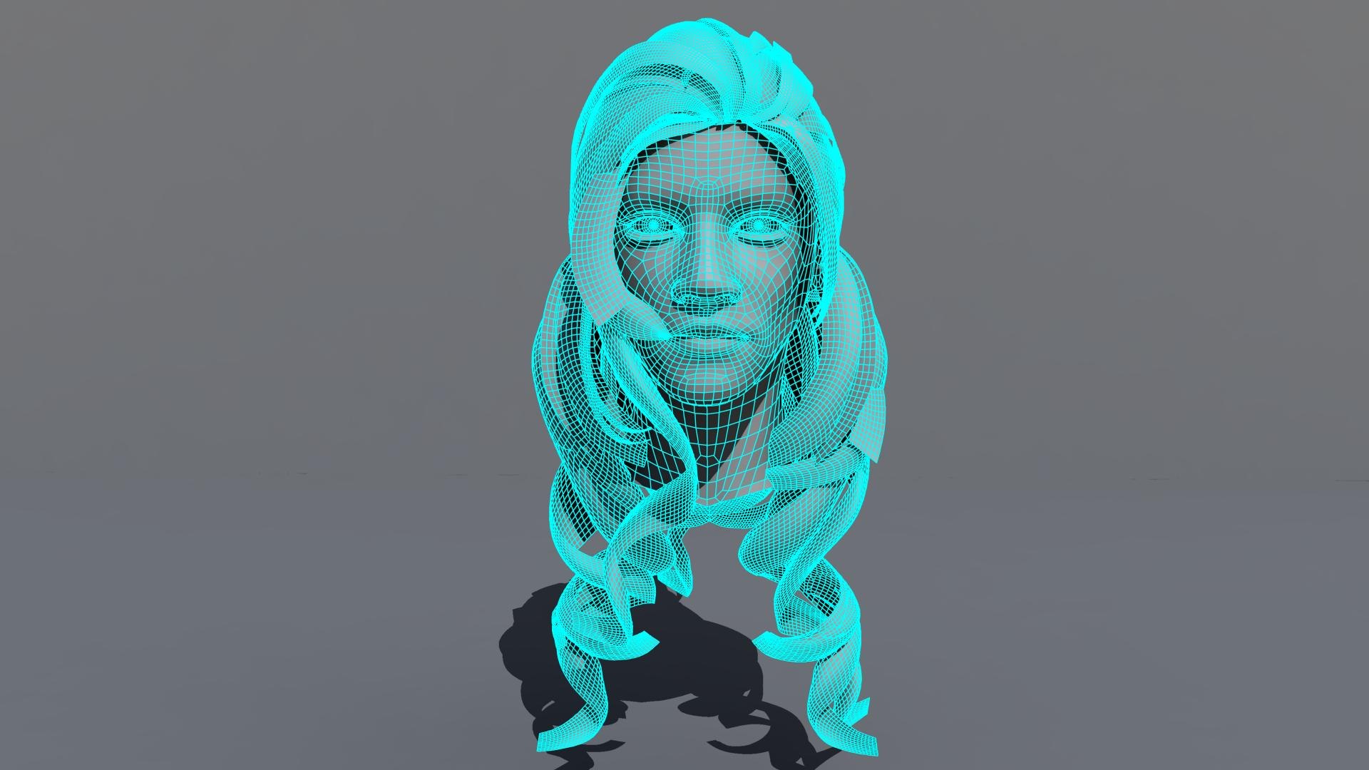 Realistic Female Head Obj